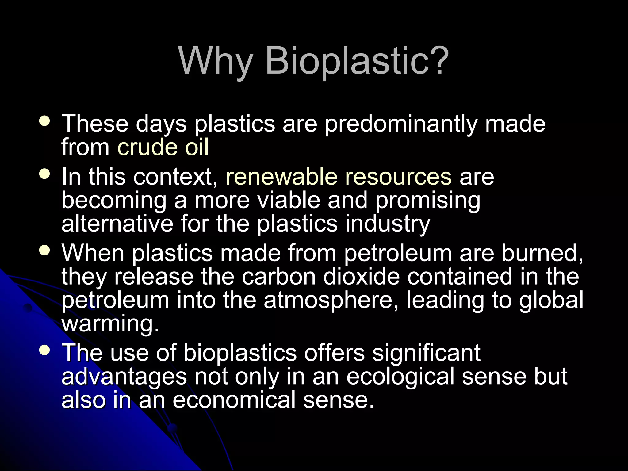 Bioplastic ppt | PPT