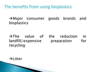 Bio plastics presentation | PPTX
