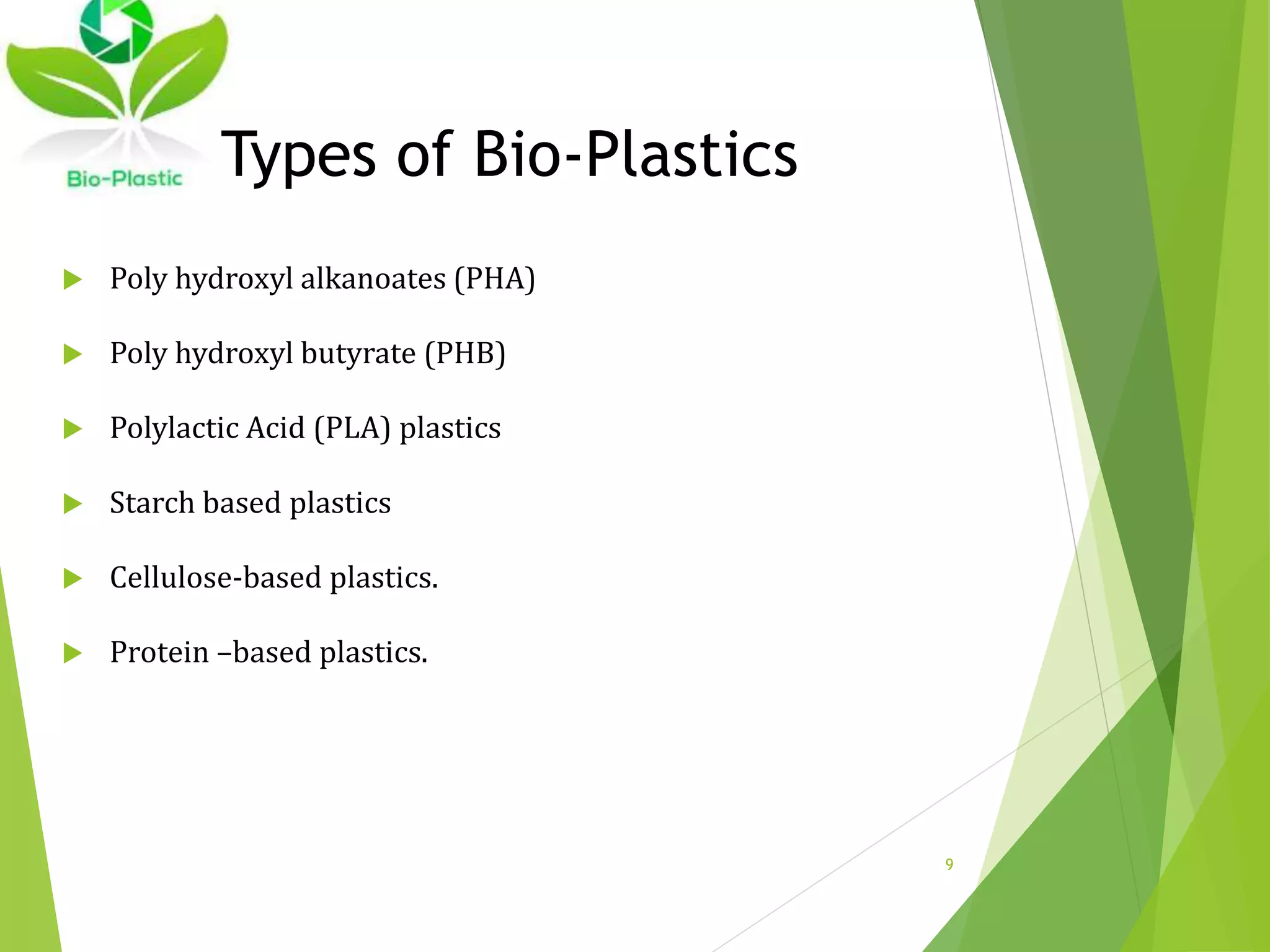 BIO PLASTIC a green alternative to plastics | PPTX