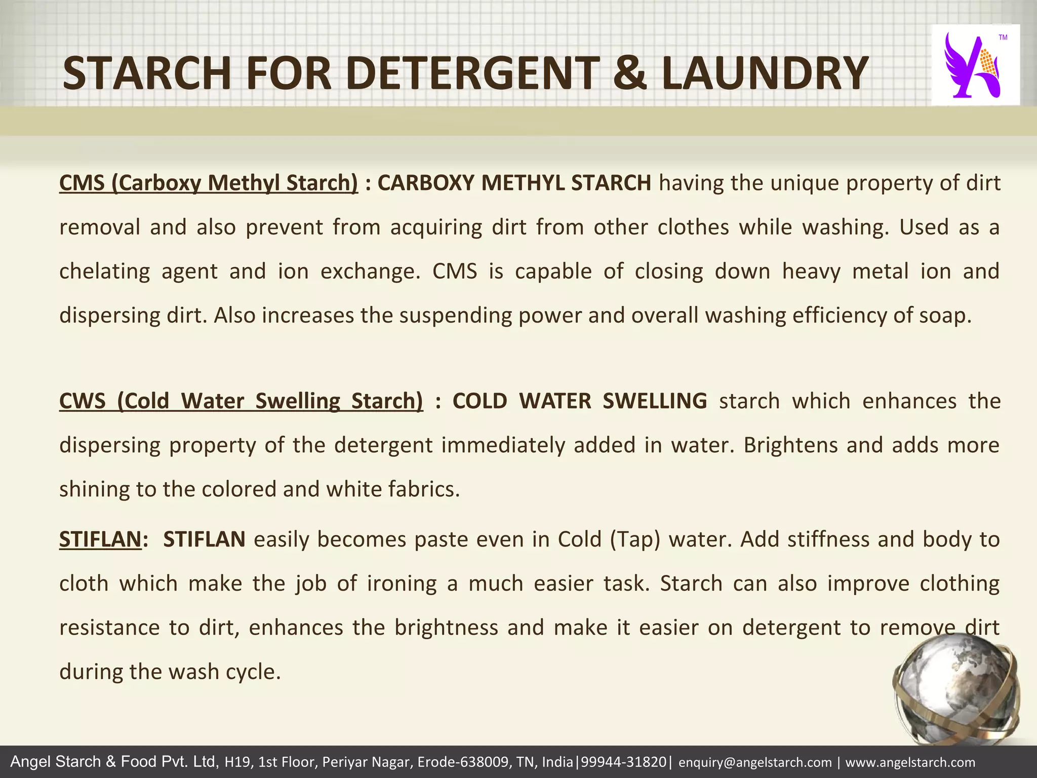 Angel Starch-Biopolimer Starch Products | PPT