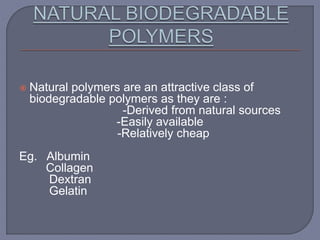 Biopolymers | PPTX