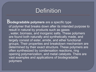 Biopolymers | PPTX