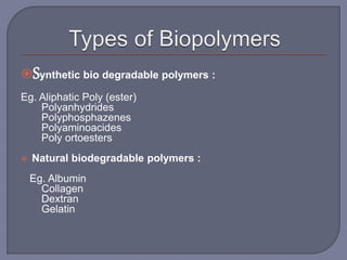 Biopolymers | PPTX
