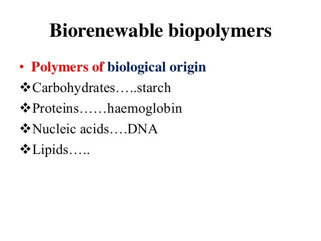 Biopolymer lecture 1