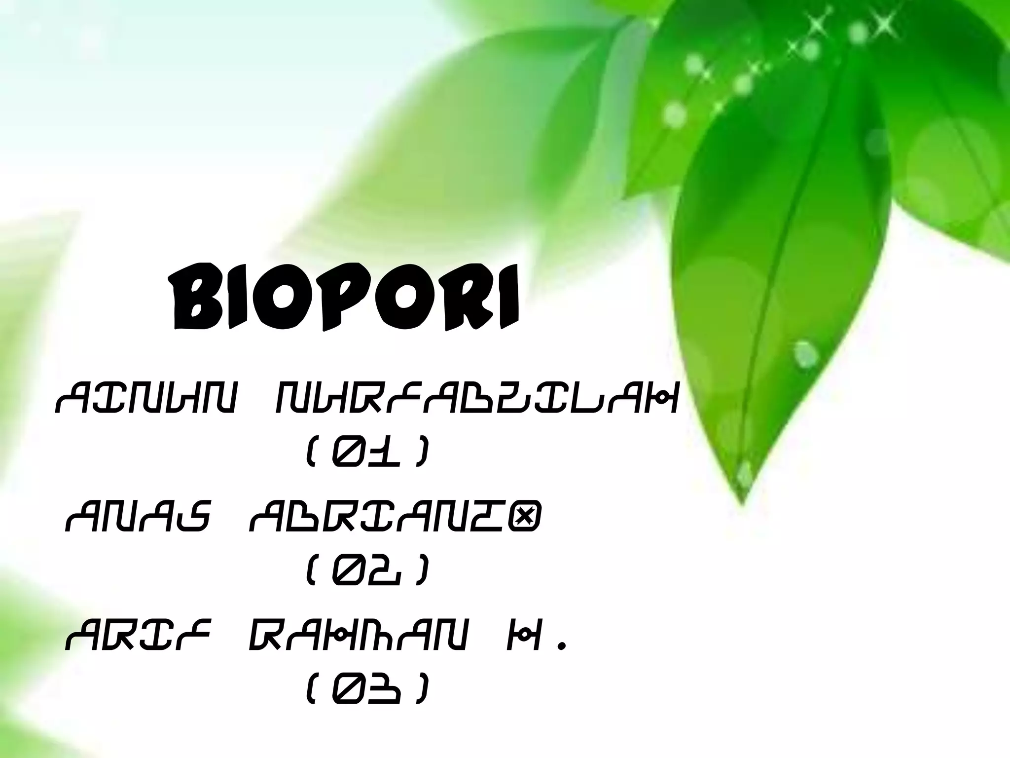 Biopori | PPTX