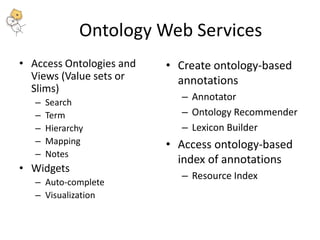 Ontology Web services for Semantic Applications | PPT | Databases ...