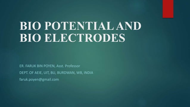 Bio Potential and Bio Electrodes | PDF