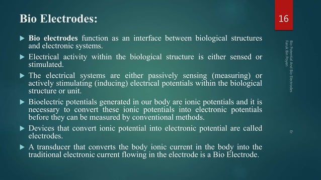 Bio Potential and Bio Electrodes | PDF
