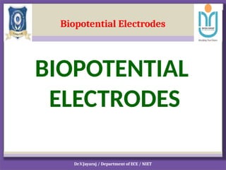 bio potential electrodes in biomedical instrumentation | PPTX