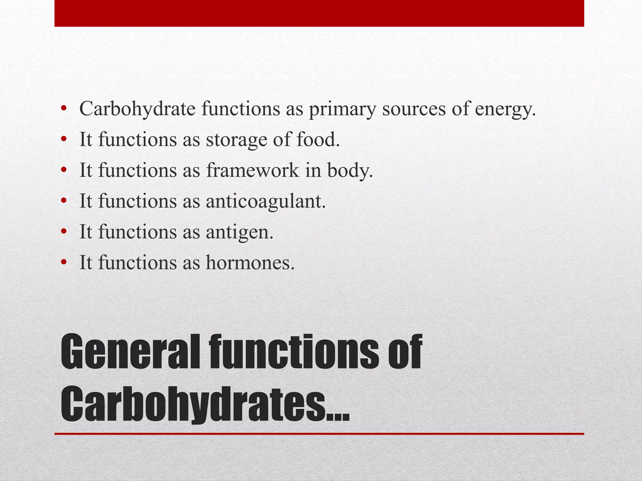 Carbohydrates (Carbs) - GCSE Biology | PPTX