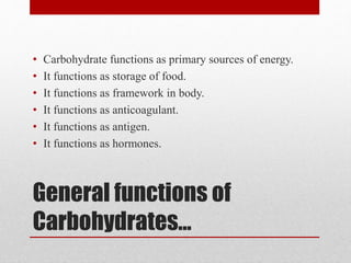 Carbohydrates (Carbs) - GCSE Biology | PPTX