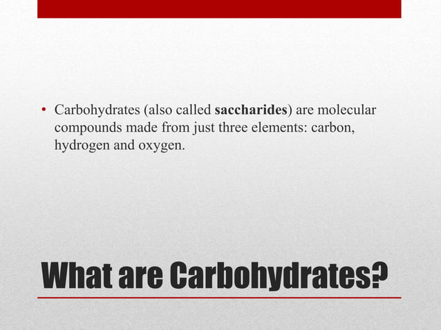 Carbohydrates (Carbs) - GCSE Biology | PPTX | Endocrine and Metabolic ...