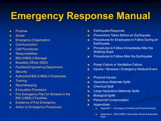 Biopreparedeness and Incident Response | PPT