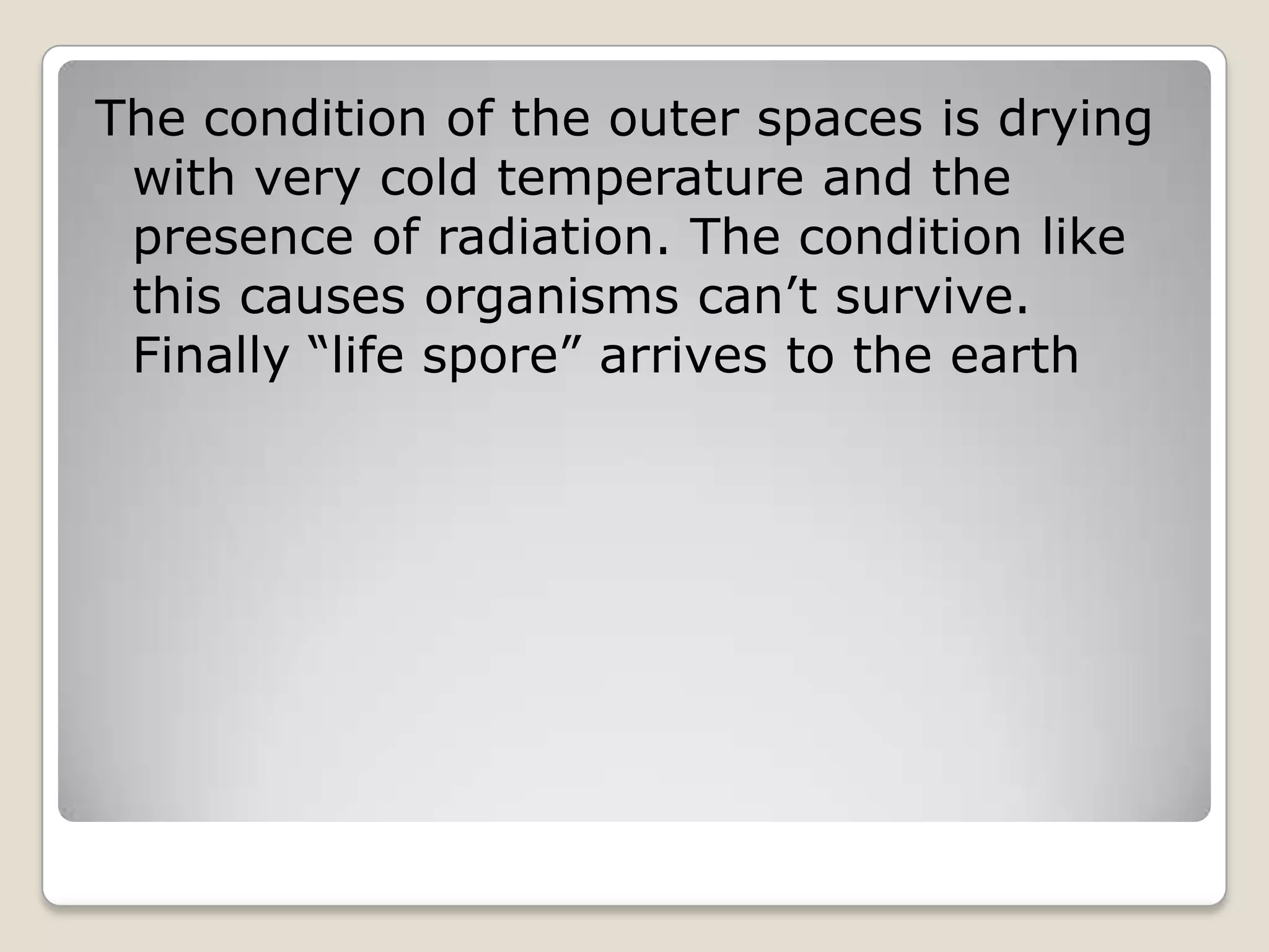 cosmozoic theory | PPTX
