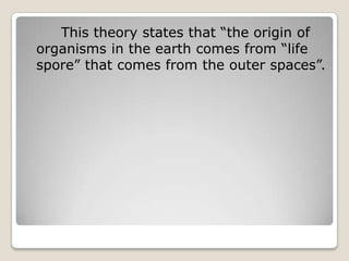 cosmozoic theory | PPTX