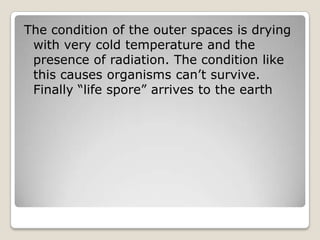 cosmozoic theory | PPTX