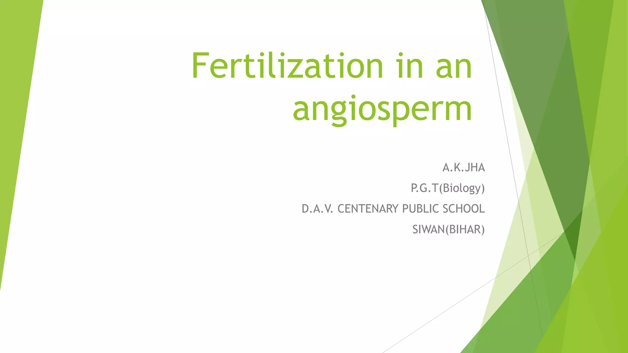 fertilisation in angiosperms | PPTX