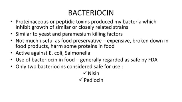Biopreservatives | PPTX | Chemistry | Science