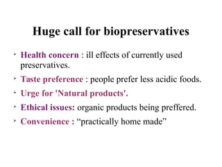 Biopreservatives i | PDF