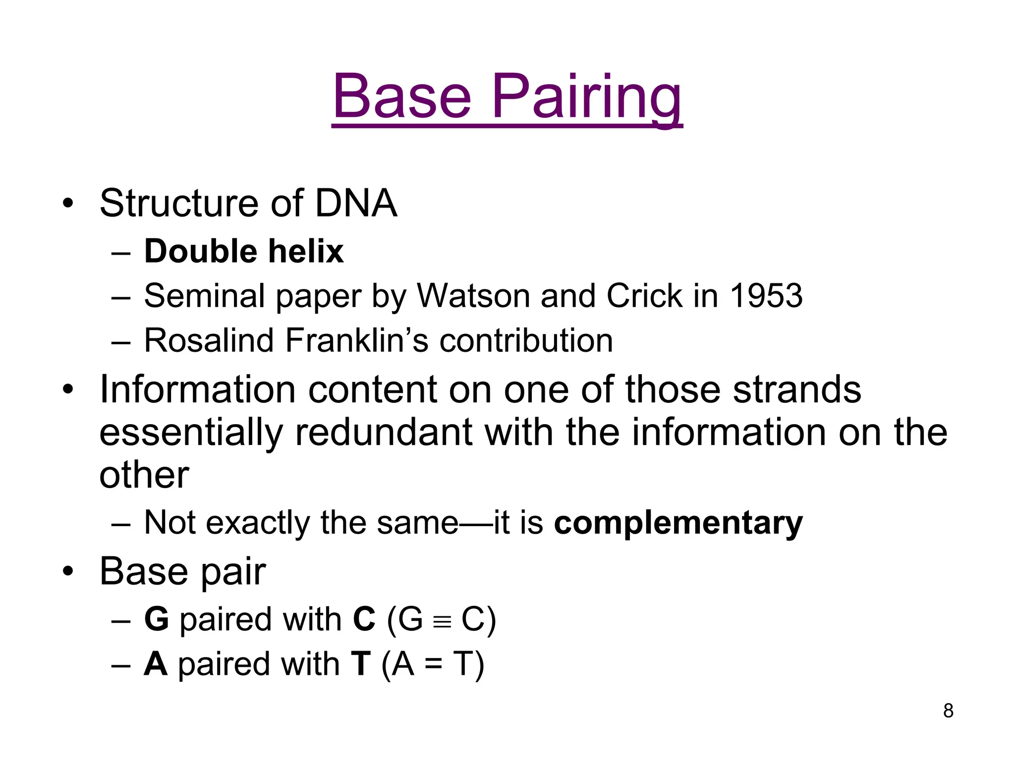 Introduction to Bioinformatics Molecular Biology Primer | PPT