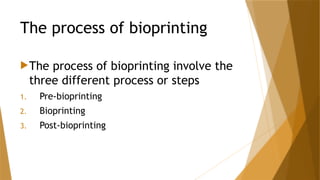 presentation on the bioprinting a 3d printing model for living ones | PPT