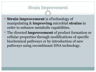 Bioprocess technology process presentation | PPTX
