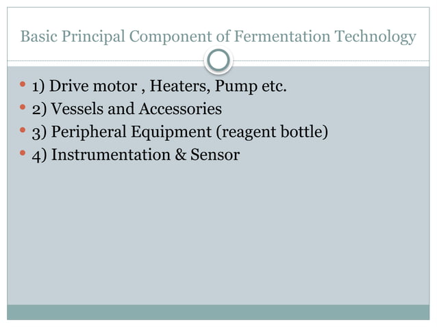 Bioprocess technology process presentation | PPTX | Biotech and Biomedical Industry | Industries