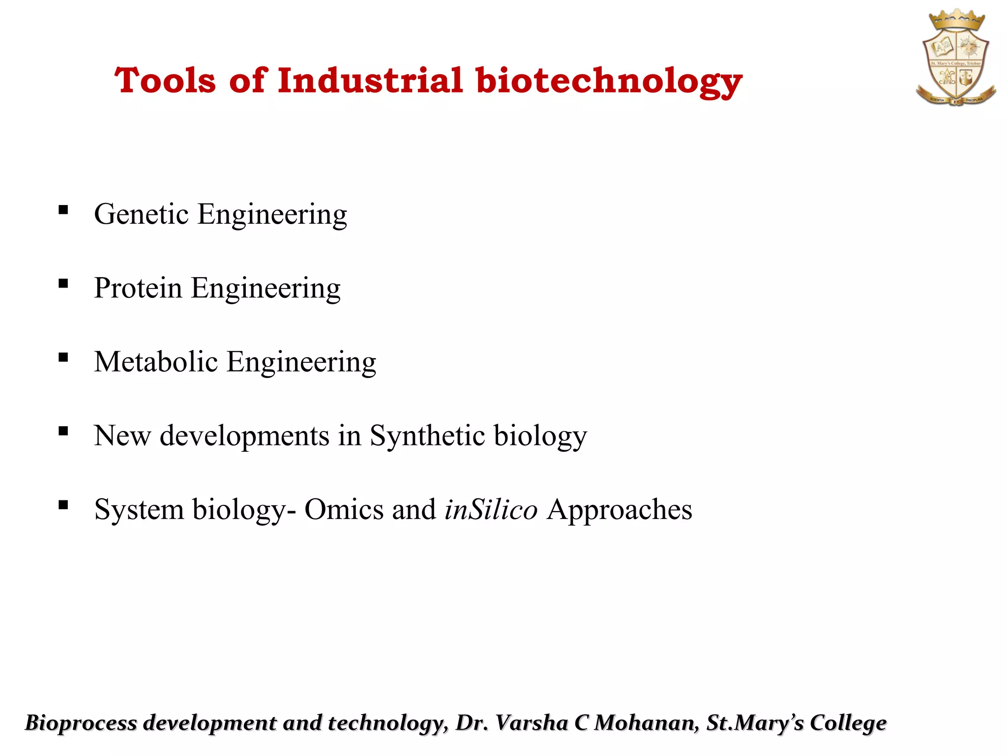 Biotechnology:Bioprocess development and technology | PPT