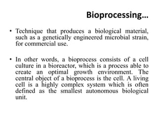 Bioprocess simulation | PPTX