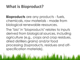 Bioproduct and economy | PPTX