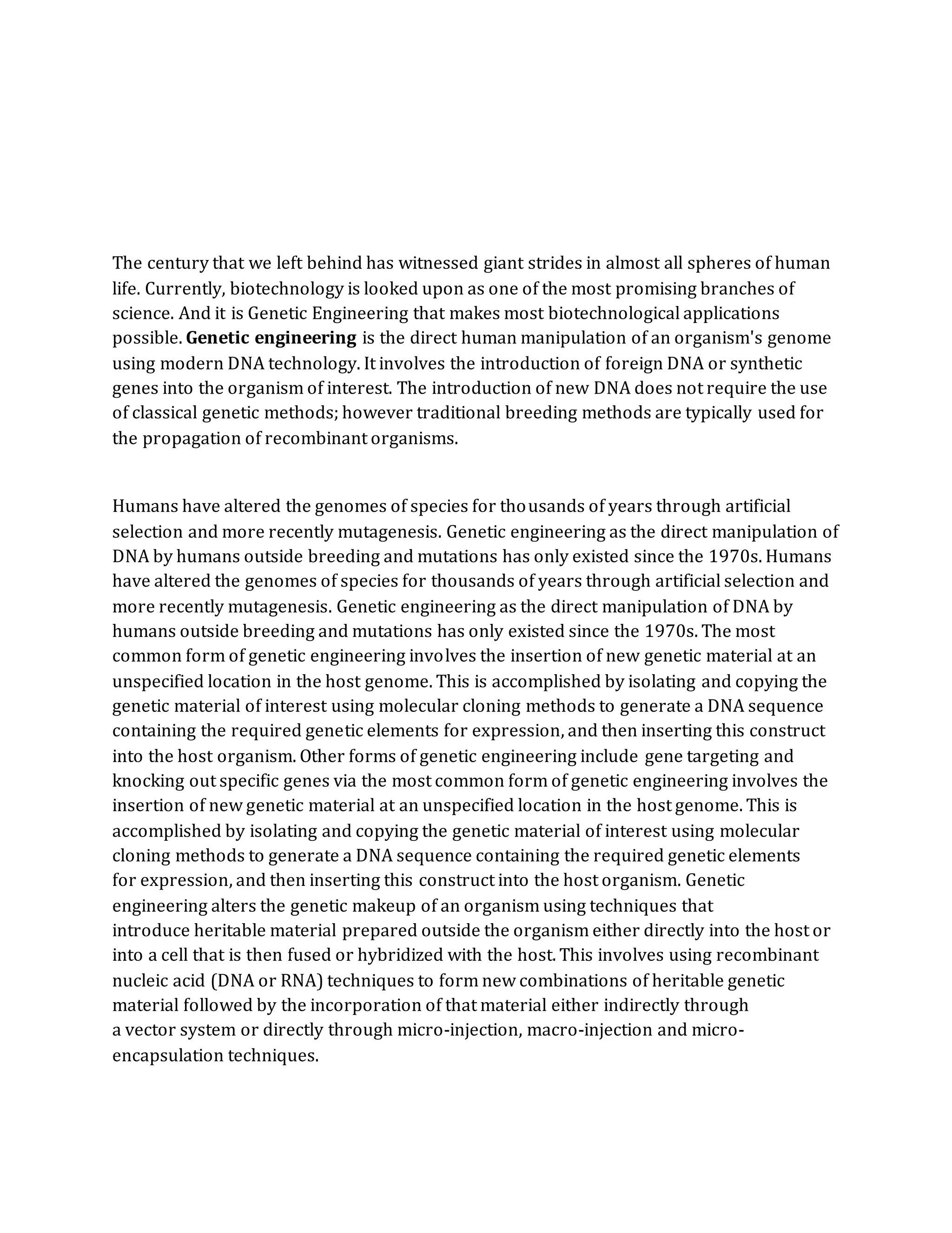 Bio project CLASS12 genetic engenering | DOCX