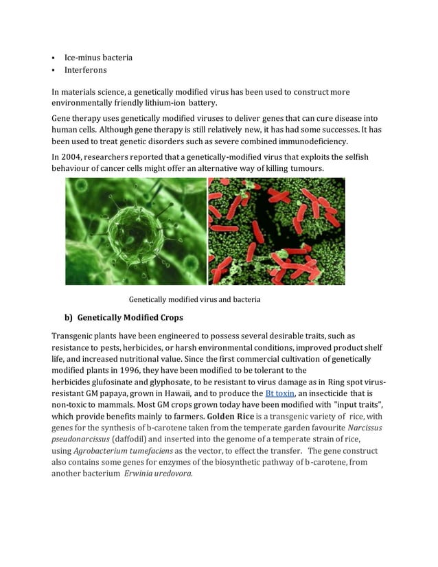 Bio project CLASS12 genetic engenering | DOCX