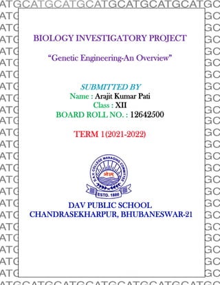 Biology investigatory project class 12 | PDF
