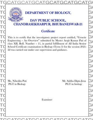 Biology investigatory project class 12 | PDF
