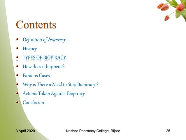 Bioprospecting and biopiracy hdt unit 4 | PPT | Pharmaceutical Industry ...