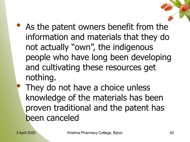 Bioprospecting and biopiracy hdt unit 4 | PPT | Pharmaceutical Industry | Industries