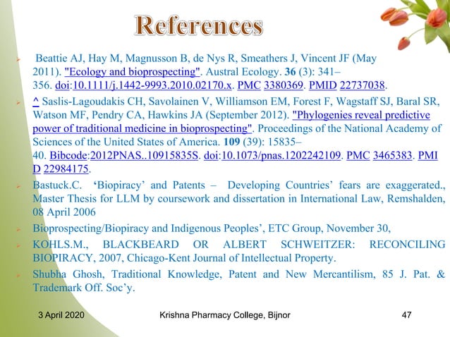 Bioprospecting and biopiracy hdt unit 4 | PPT | Pharmaceutical Industry | Industries