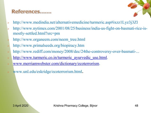 Bioprospecting and biopiracy hdt unit 4 | PPT | Pharmaceutical Industry | Industries