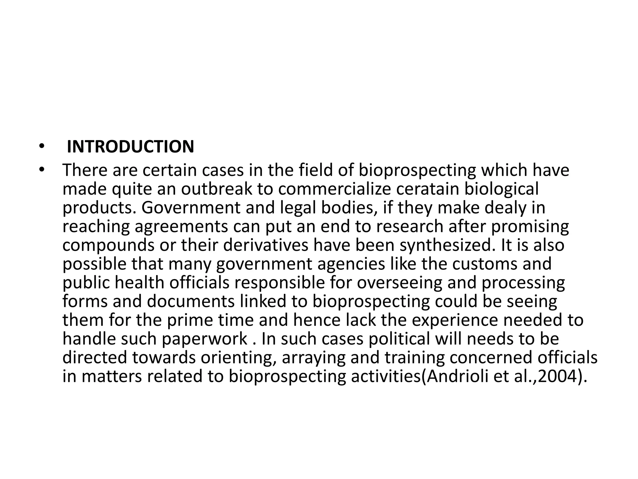 Bio prospecting and ethical concerns | PPTX