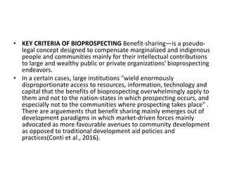 Bioprospecting and ethical concerns | PPTX