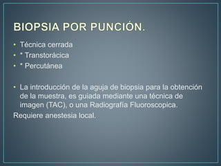 Biopsia pulmonar | PPTX