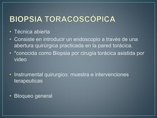 Biopsia pulmonar | PPTX
