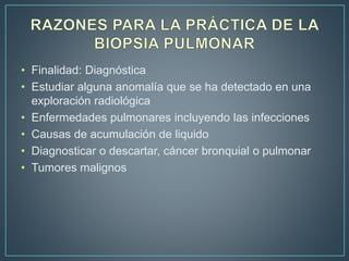 Biopsia pulmonar | PPTX