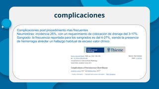 biopsia pleural, TECNICA, INDICACIONES Y CONTRAINDICACIONES | PPTX