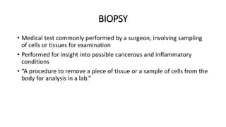 Biopsy of tissues and muscles Definition | PPT
