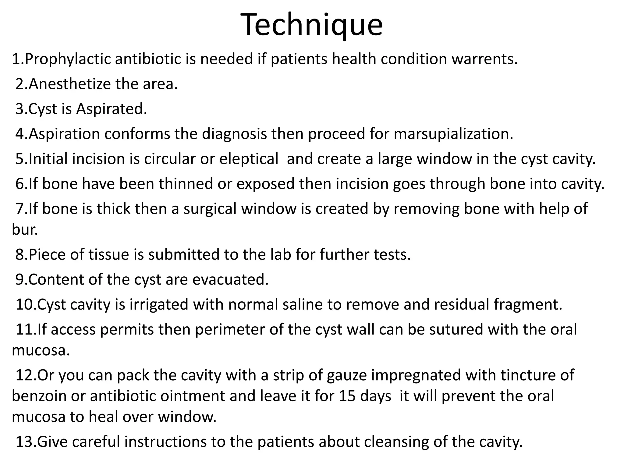 Biopsy and cyst managment | PPTX