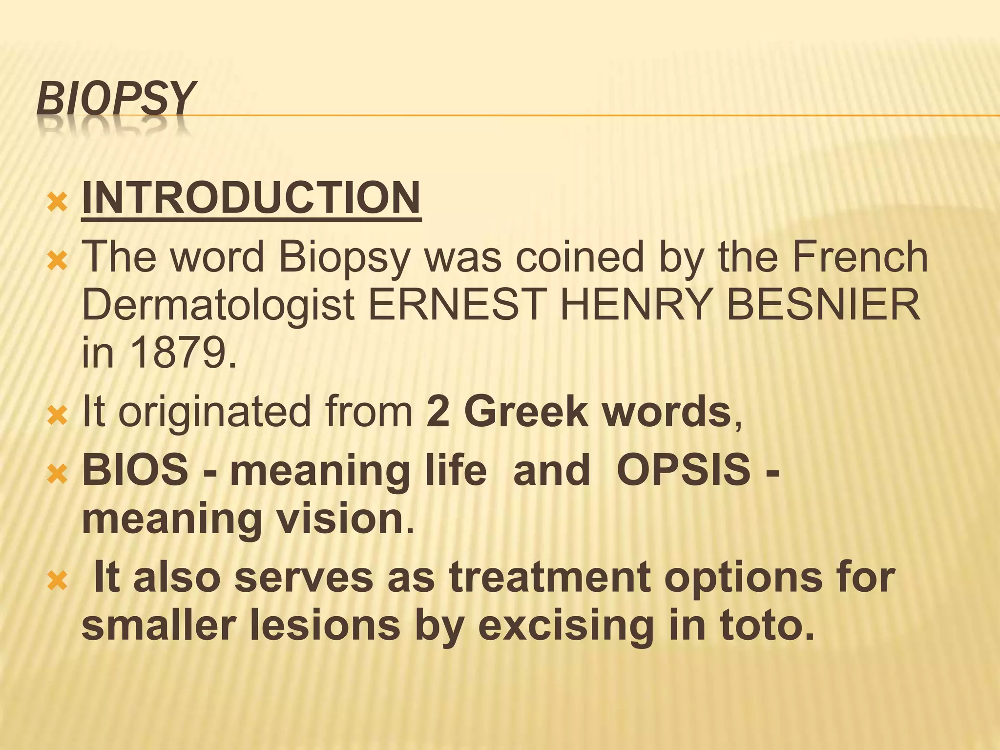 Biopsy and Exfoliative Cytology | PPTX