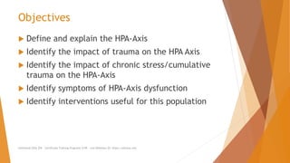 Biopsychosocial aspects of hpa axis dysfunction | PPT