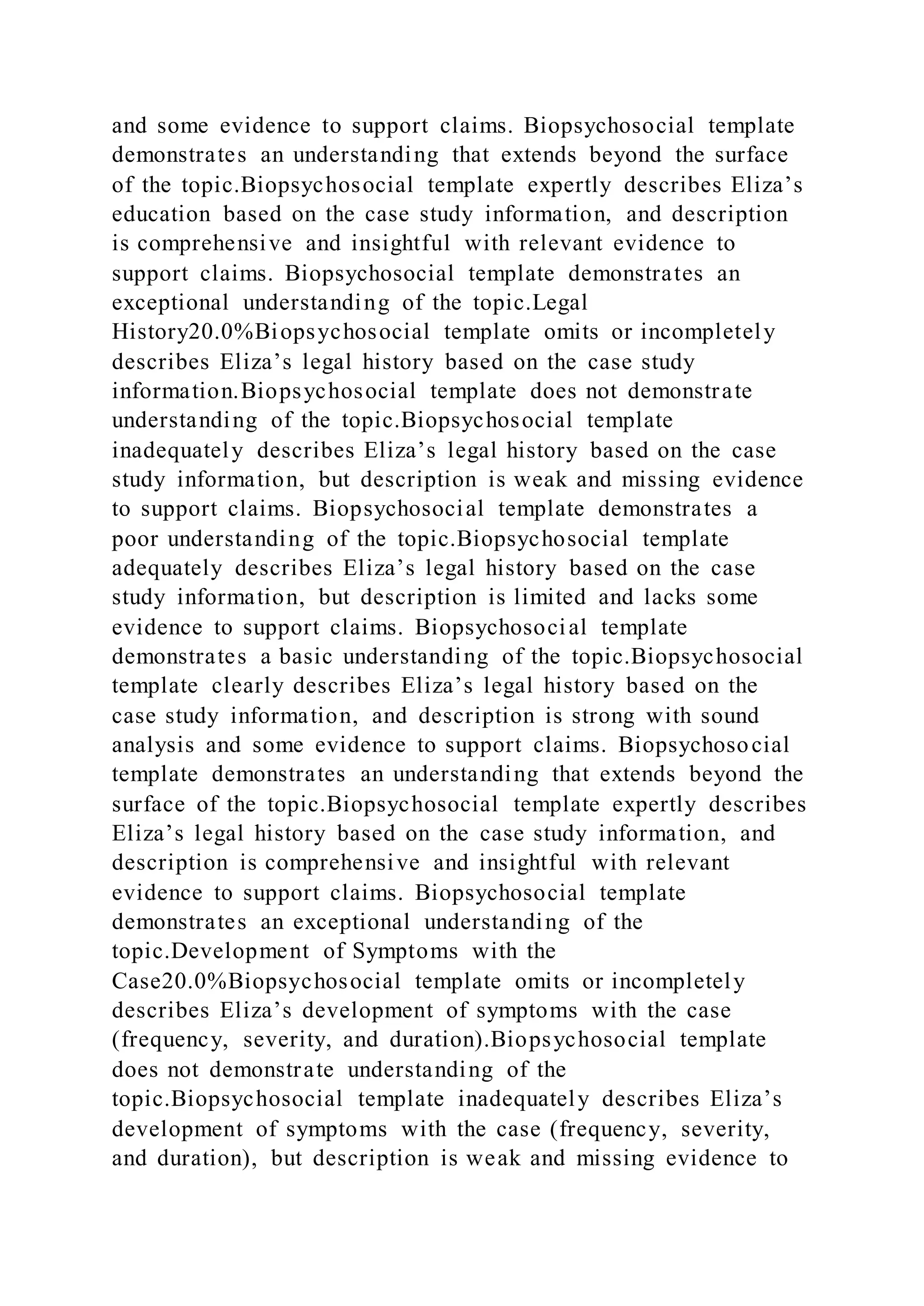 Biopsychosocial assessment __ part 1 (topic 2) | DOCX