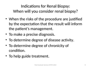 Renal biopsy to assess kidney diseases in adult | PPTX